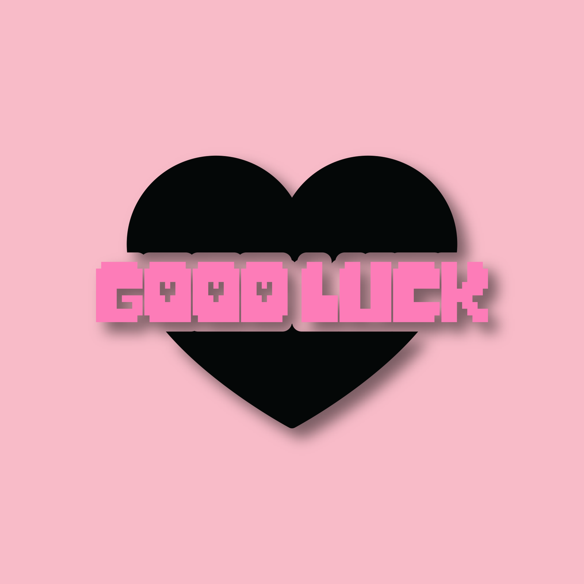 Good Luck Heart Decal – Good Luck Gojira