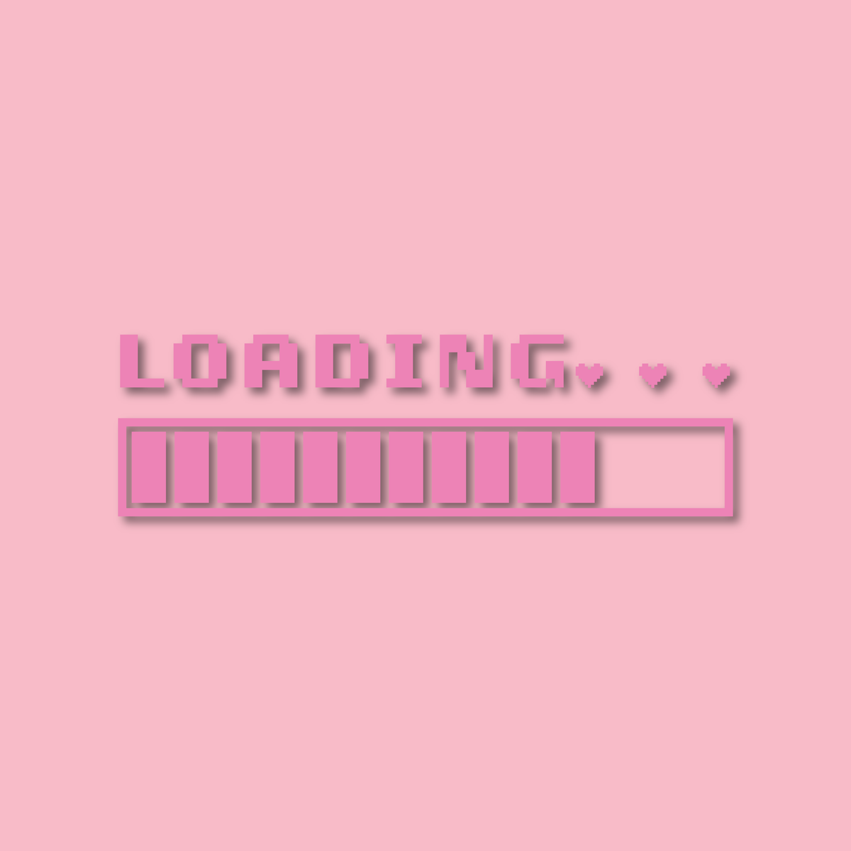 Loading Bar Pixel Heart Decal – Good Luck Gojira